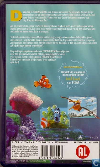 Finding Nemo - VHS video tape - Catawiki